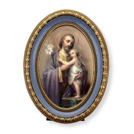 St. Joseph in Oval Frame - William J Hirten Co