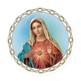 3" Immaculate Heart of Mary Auto Window Sticker - William J Hirten Co