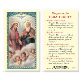 Prayer to Holy Trinity Holy Card - William J Hirten Co