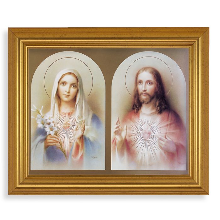 10" x 12" Gold Leaf Finish Beveled Frame with 8" x 10" The Sacred ...