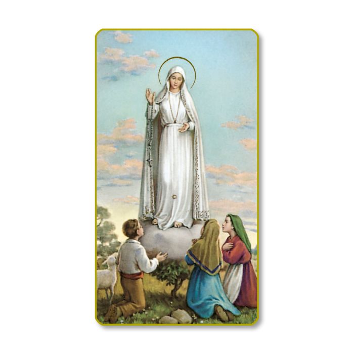 Our Lady of Fatima Holy Card - William J Hirten Co
