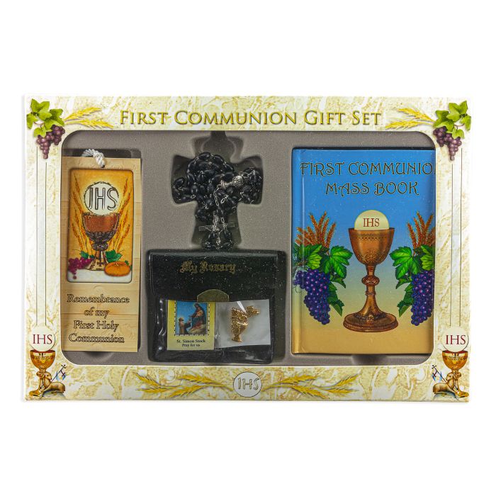 6pc Chalice Black First Communion Set - William J Hirten Co
