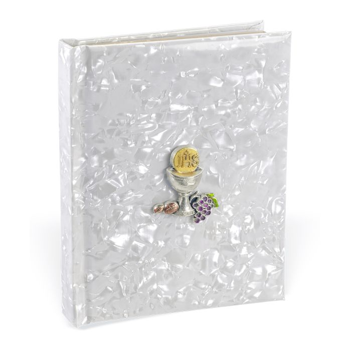 Child of God White Pearlized Communion Book with Chalice Medal on the ...