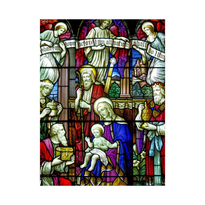 12" x 15 3/4" Vinyl Window Cling with Image of the Holy Family, Kings ...