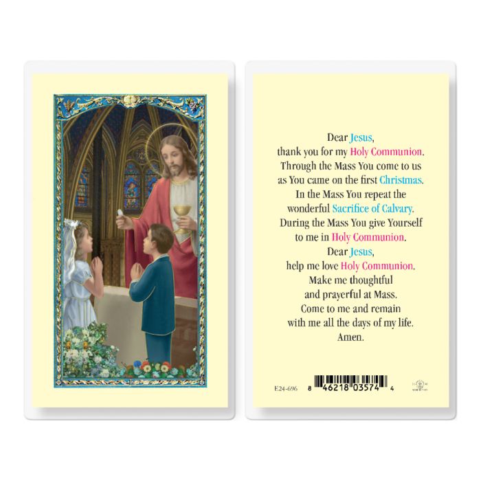 First Communion Prayer Holy Card - William J Hirten Co